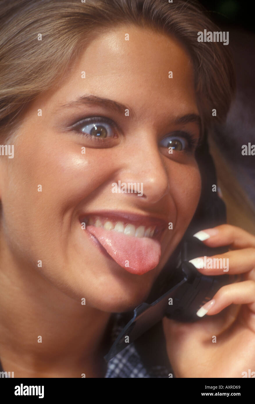 Tongue over teeth hi-res stock photography and images - Alamy