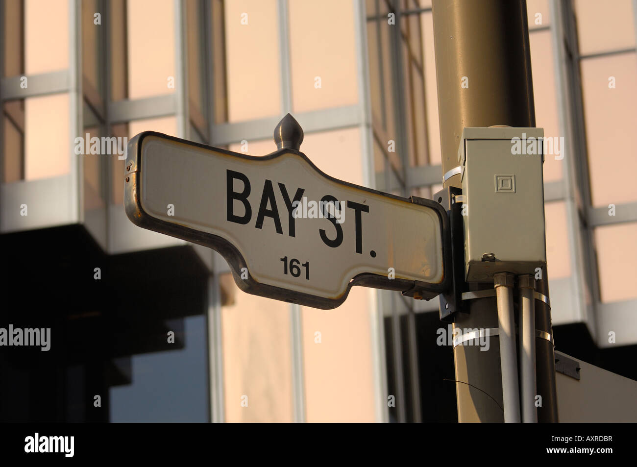 Bay St. sign Stock Photo - Alamy