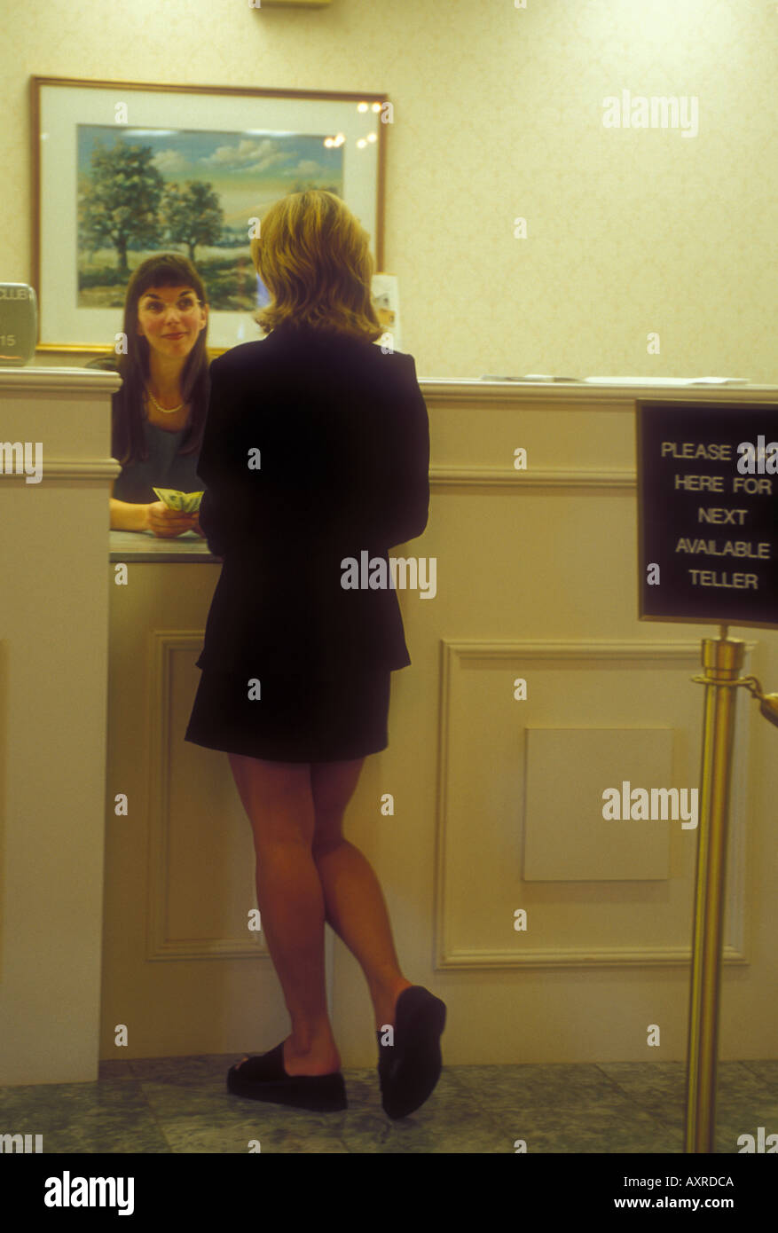 Bank teller customer girl hi-res stock photography and images - Alamy