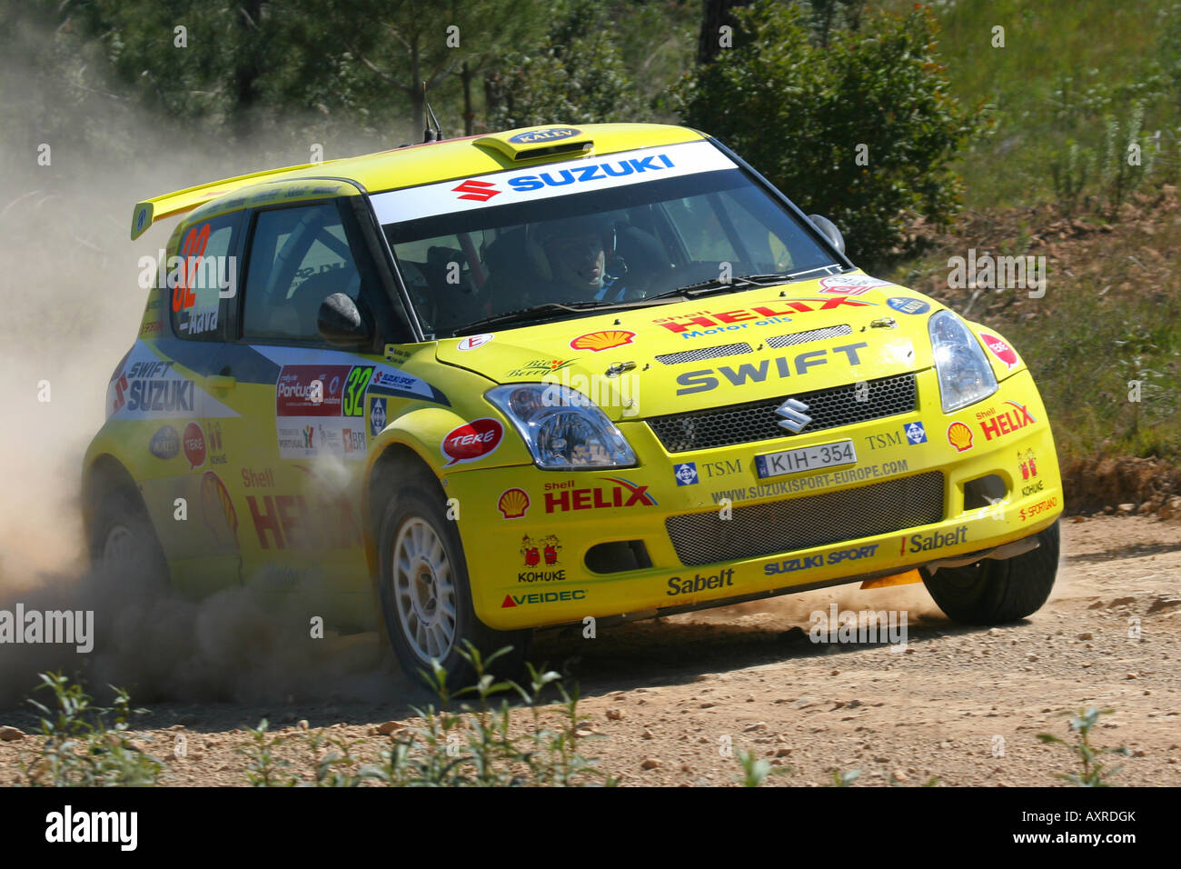 suzuki world rally car racing on the Portugal Rally 2007 Stock Photo ...