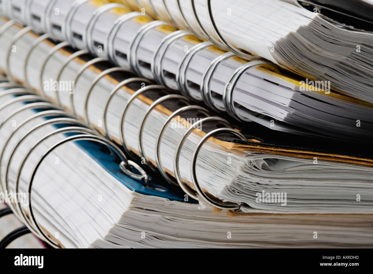 Coil bound documents Stock Photo - Alamy