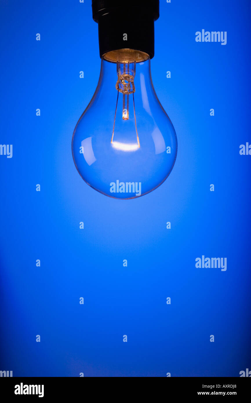 Blue filament light bulb hi-res stock photography and images - Alamy
