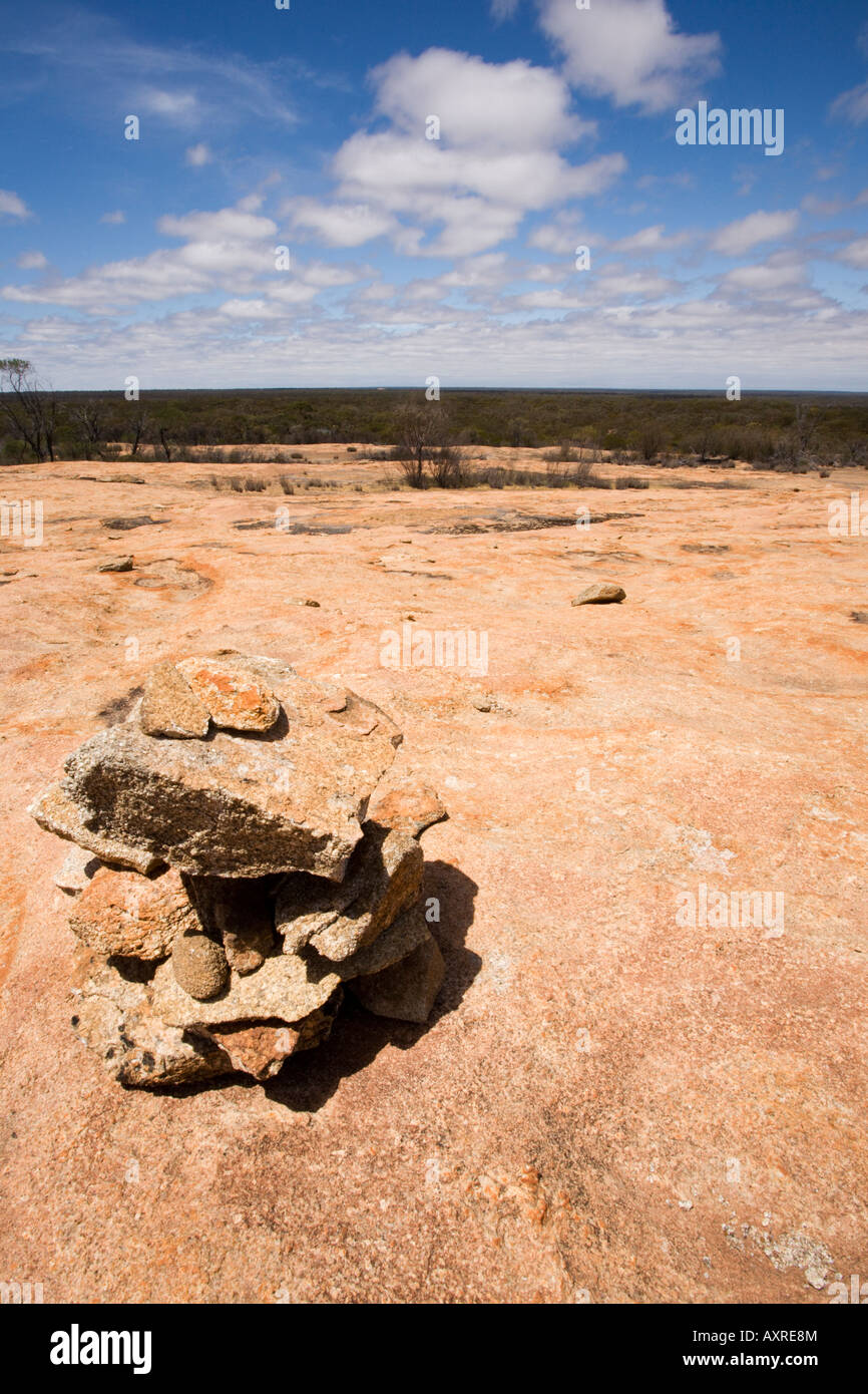 View from the top of Boondi Rock water catchement Route 94 Western ...