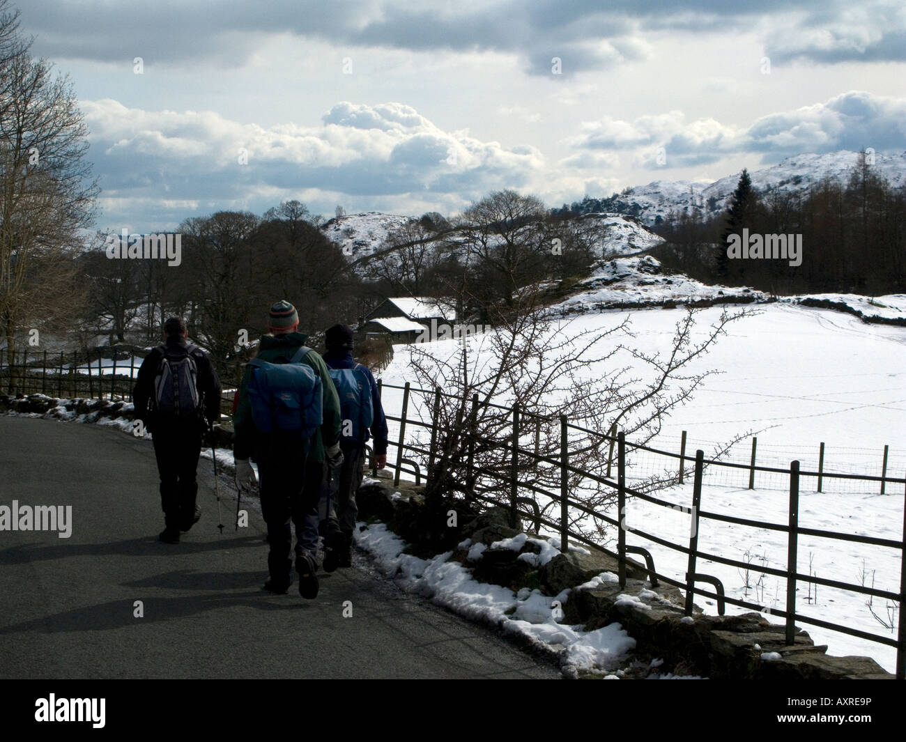winter Walkers Lake District Easter 2008 snow road from Lough Rigg to ...
