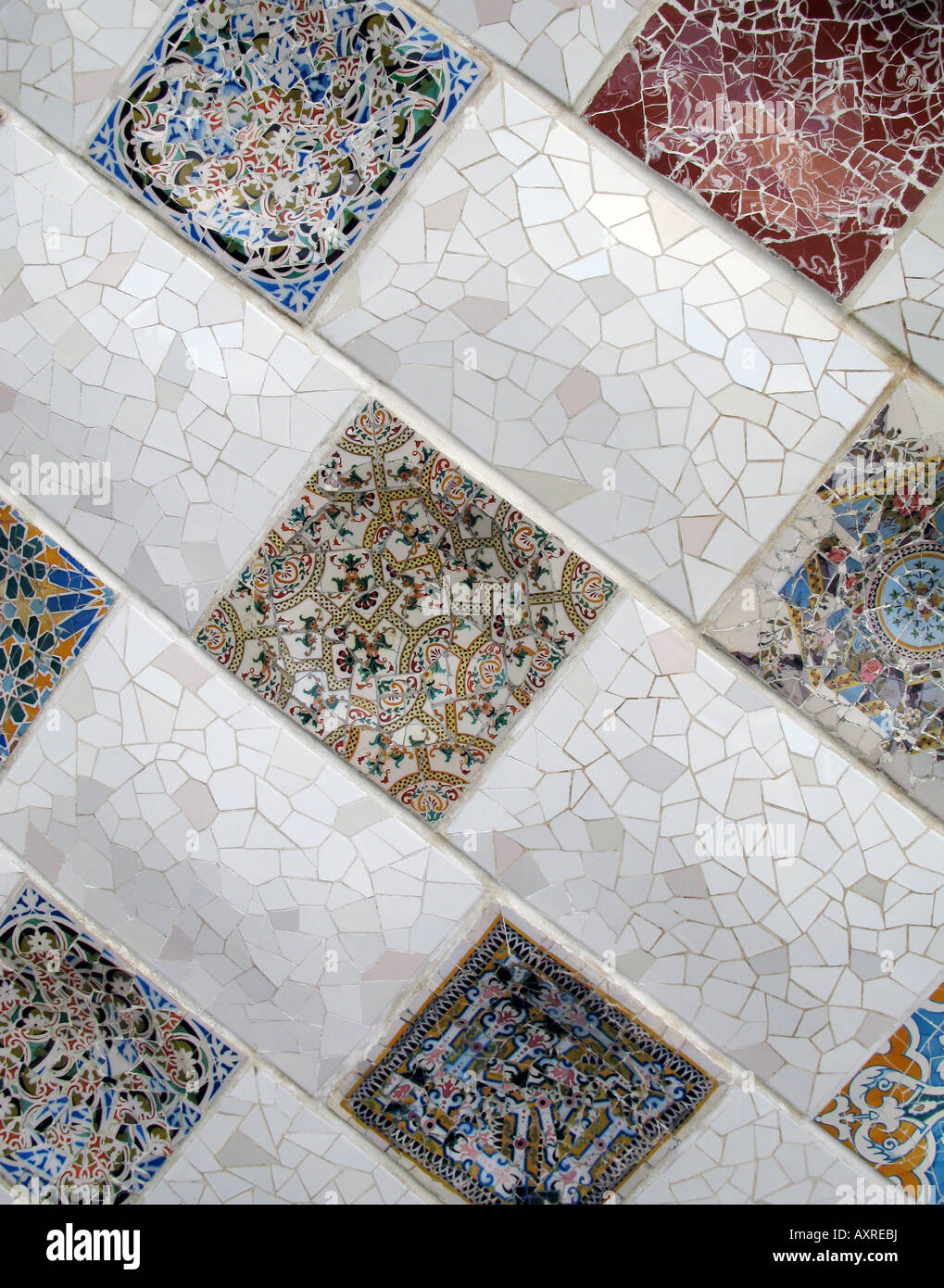 Close Up Gaudi Tiles In High Resolution Stock Photography and Images ...