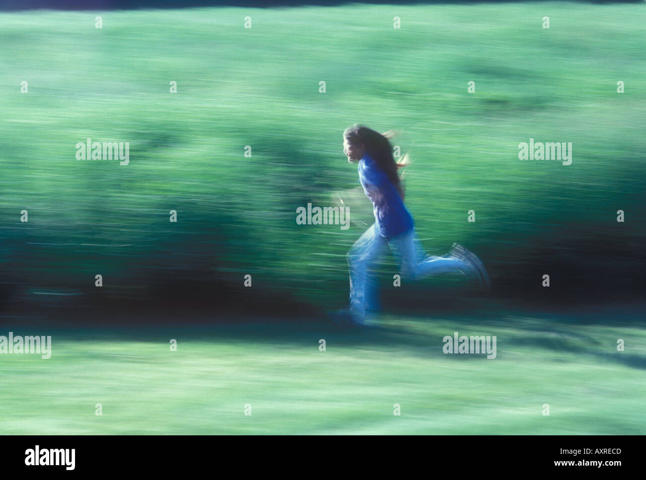 Teen girl running away hi-res stock photography and images - Alamy