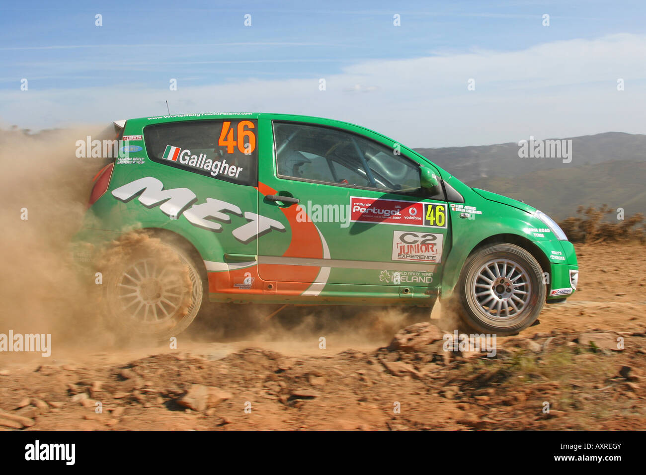 citroen rally car racing on the Portugal Rally 2007 Stock Photo - Alamy