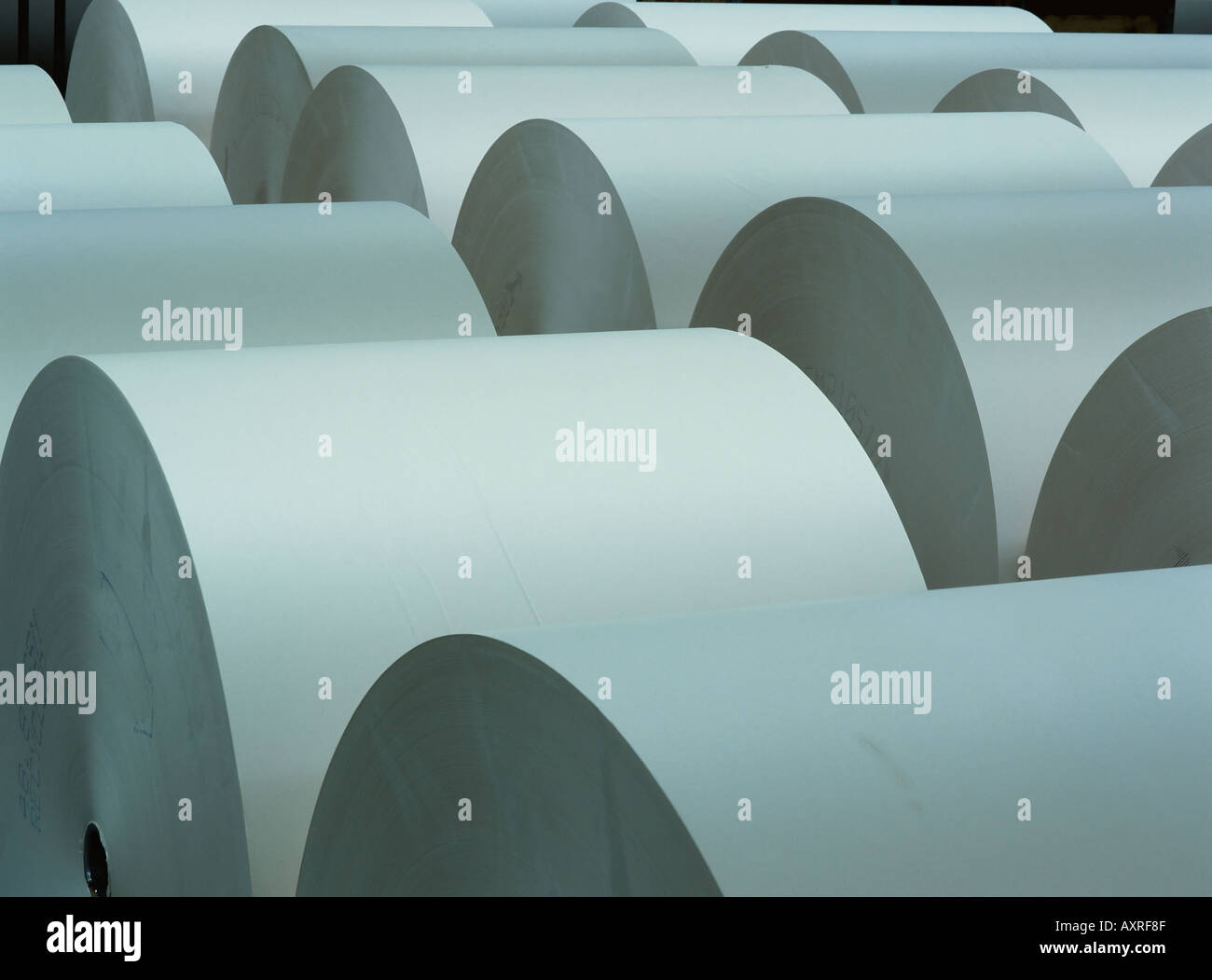 Large Rolls of Newsprint in Newspaper Printing Press Stock Photo - Alamy