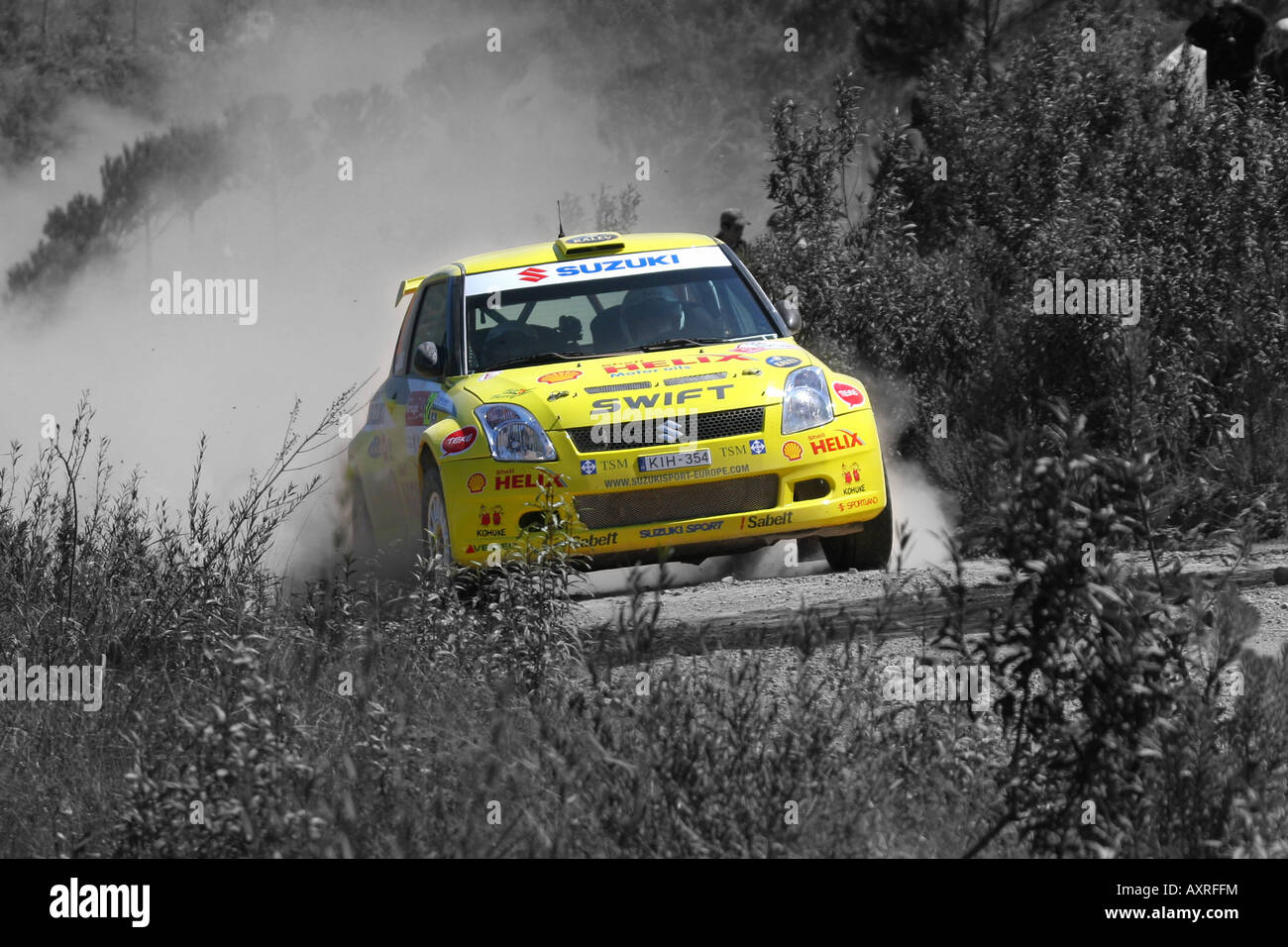 suzuki world rally car racing on the Portugal Rally 2007 Stock Photo ...