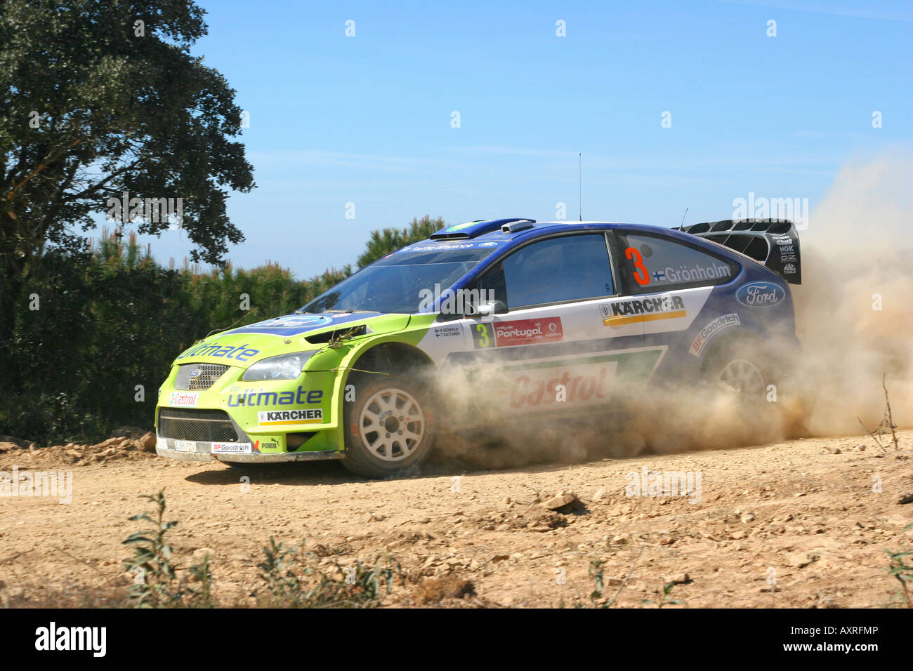 ford world rally car racing on the Portugal Rally 2007 Stock Photo - Alamy