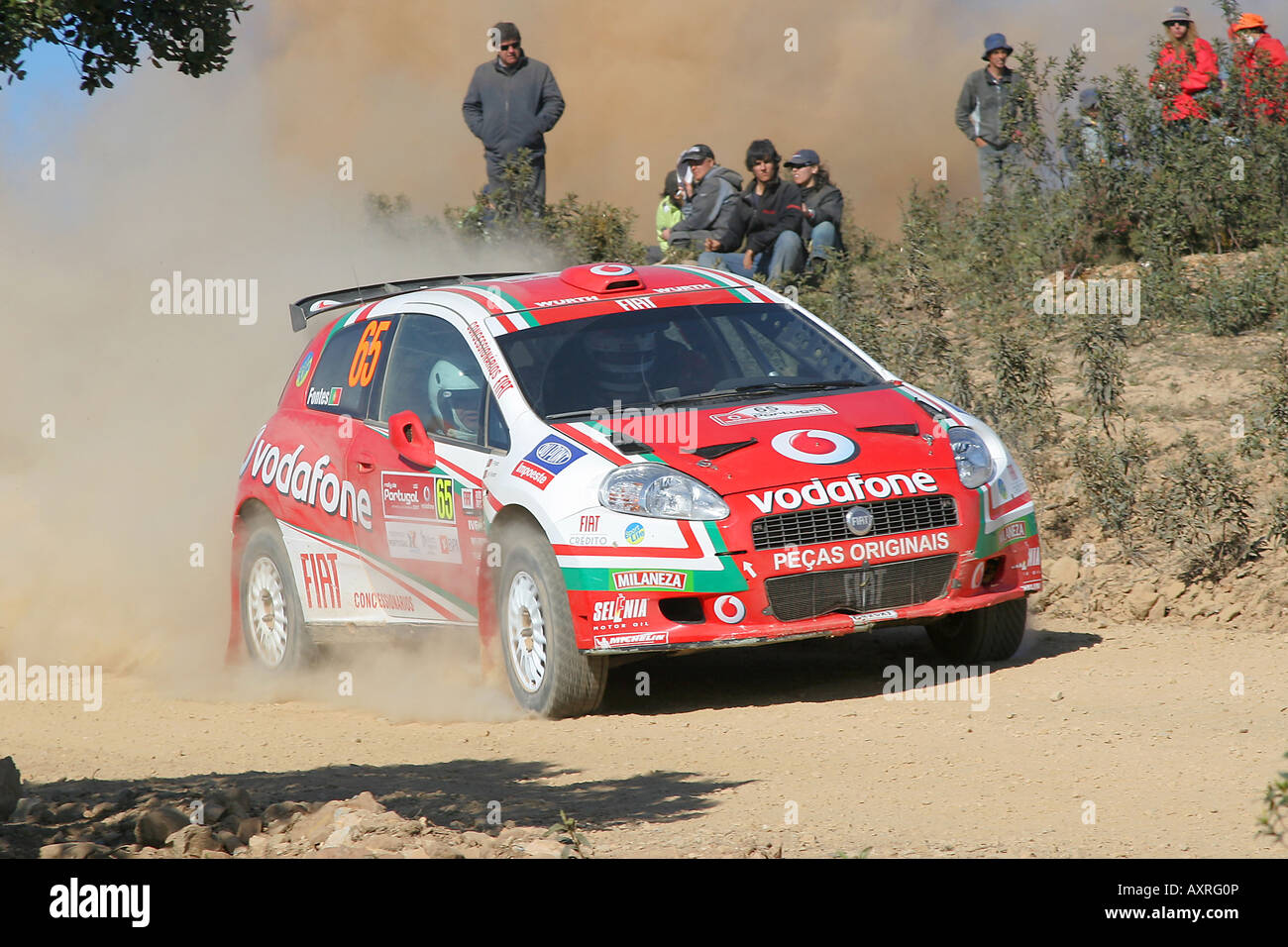 fiat world rally car racing on the Portugal Rally 2007 Stock Photo - Alamy