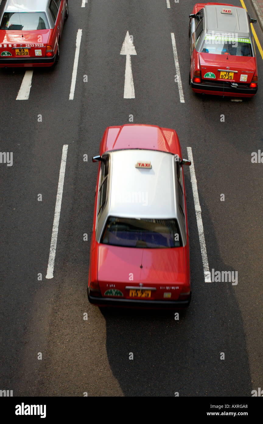 "Three taxis in Hong Kong Stock Photo - Alamy