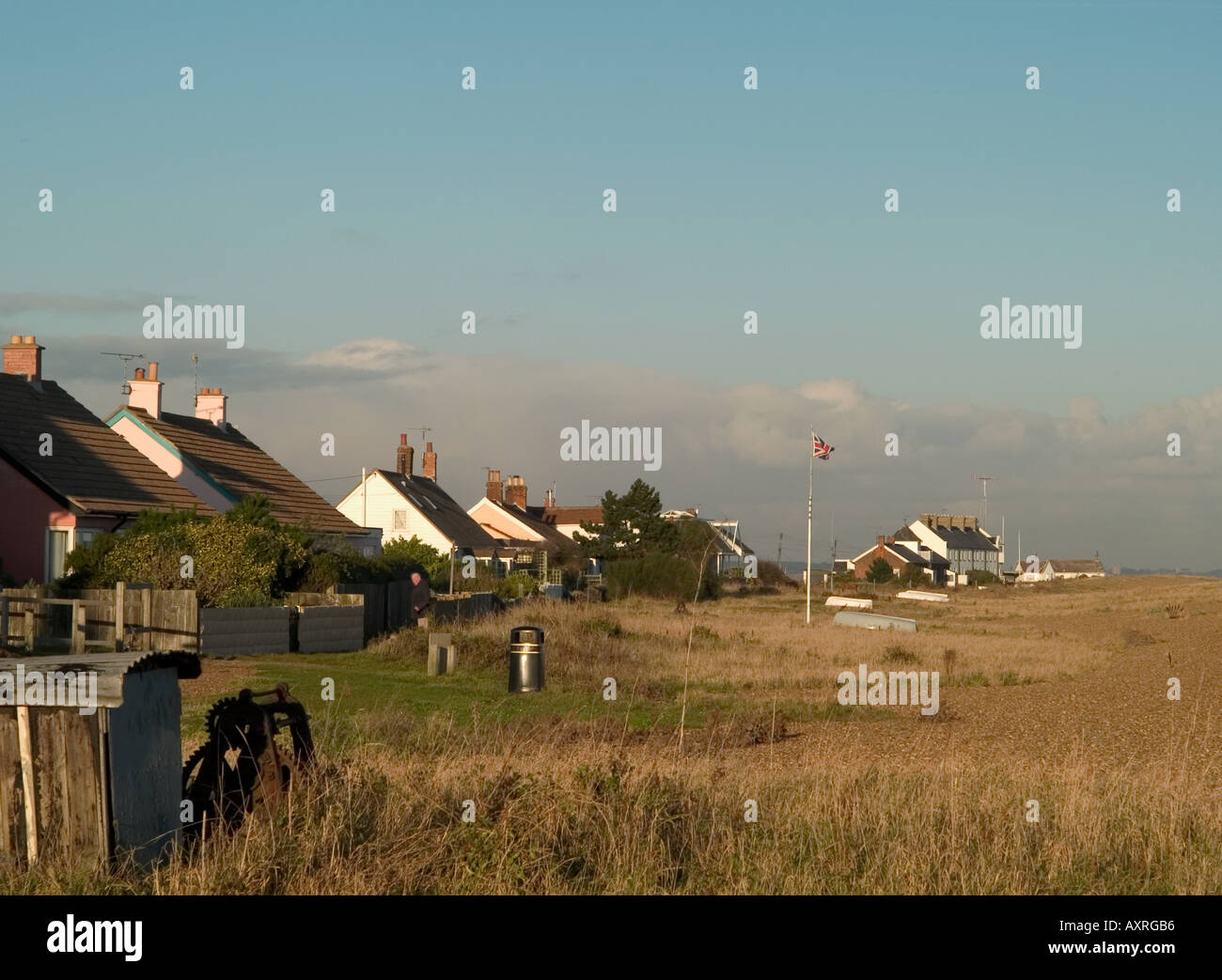 HOUSES AT SHINGLE STREET, SUFFOLK, EAST ANGLIA, ENGLAND, UK, EUROPE ...