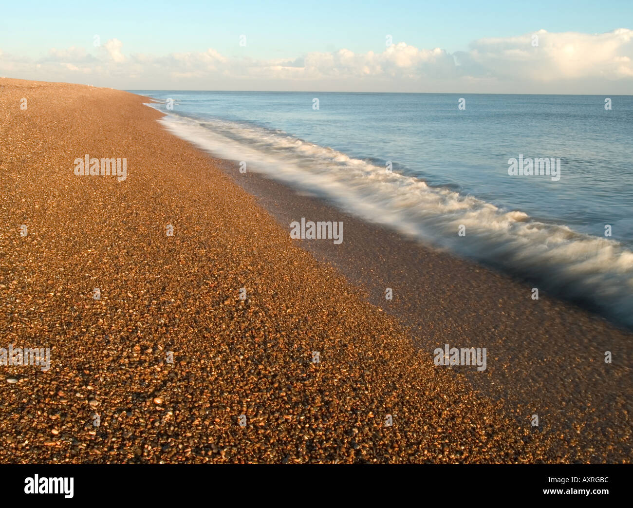SHINGLE BEACH AT SHINGLE STREET, SUFFOLK, EAST ANGLIA, ENGLAND, UK ...