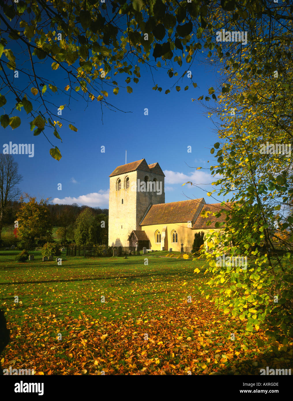 An autumn day in the picturesque Chiltern village of Fingest with its ...