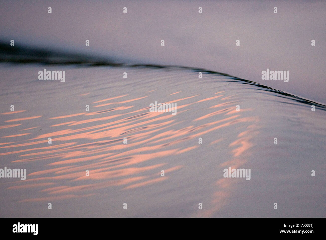 Water ripples at sunset Stock Photo - Alamy