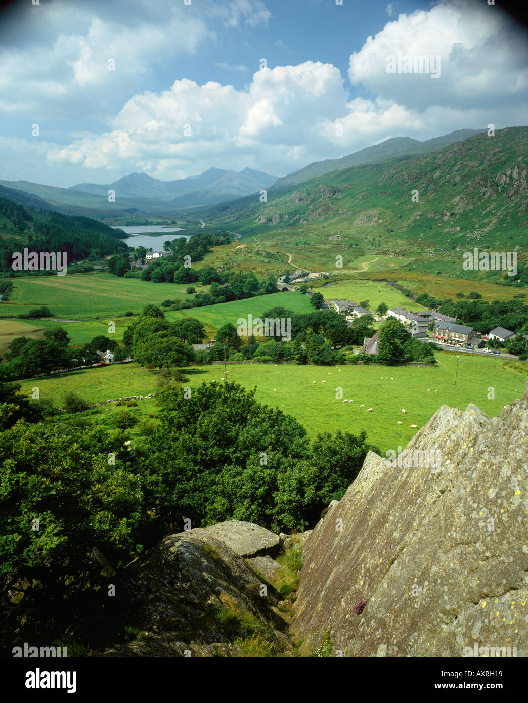 Snowdon Mountain from Capel Curig Snowdonia North West Wales Stock ...