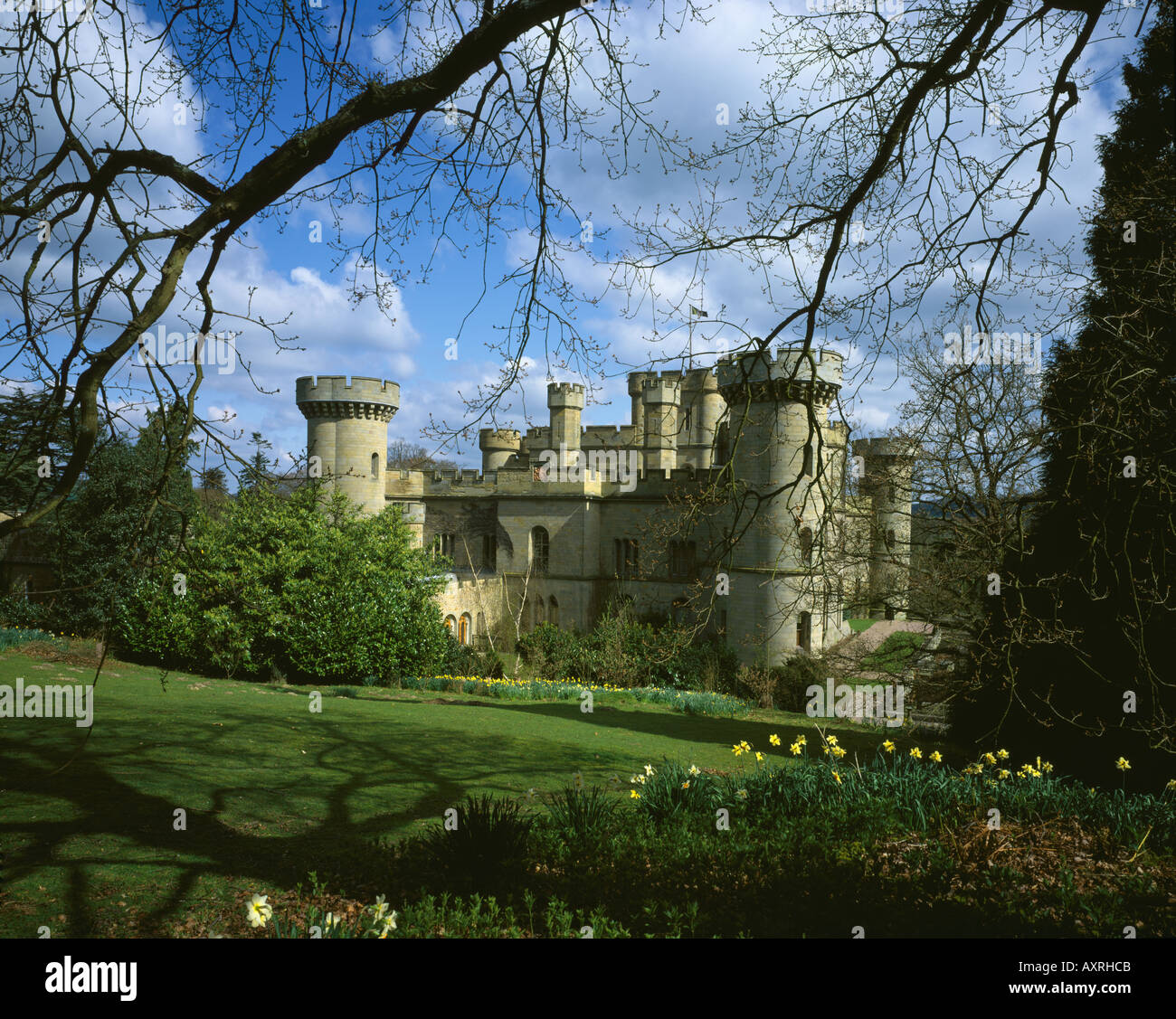 Spring day at Eastnor Castle Stock Photo - Alamy