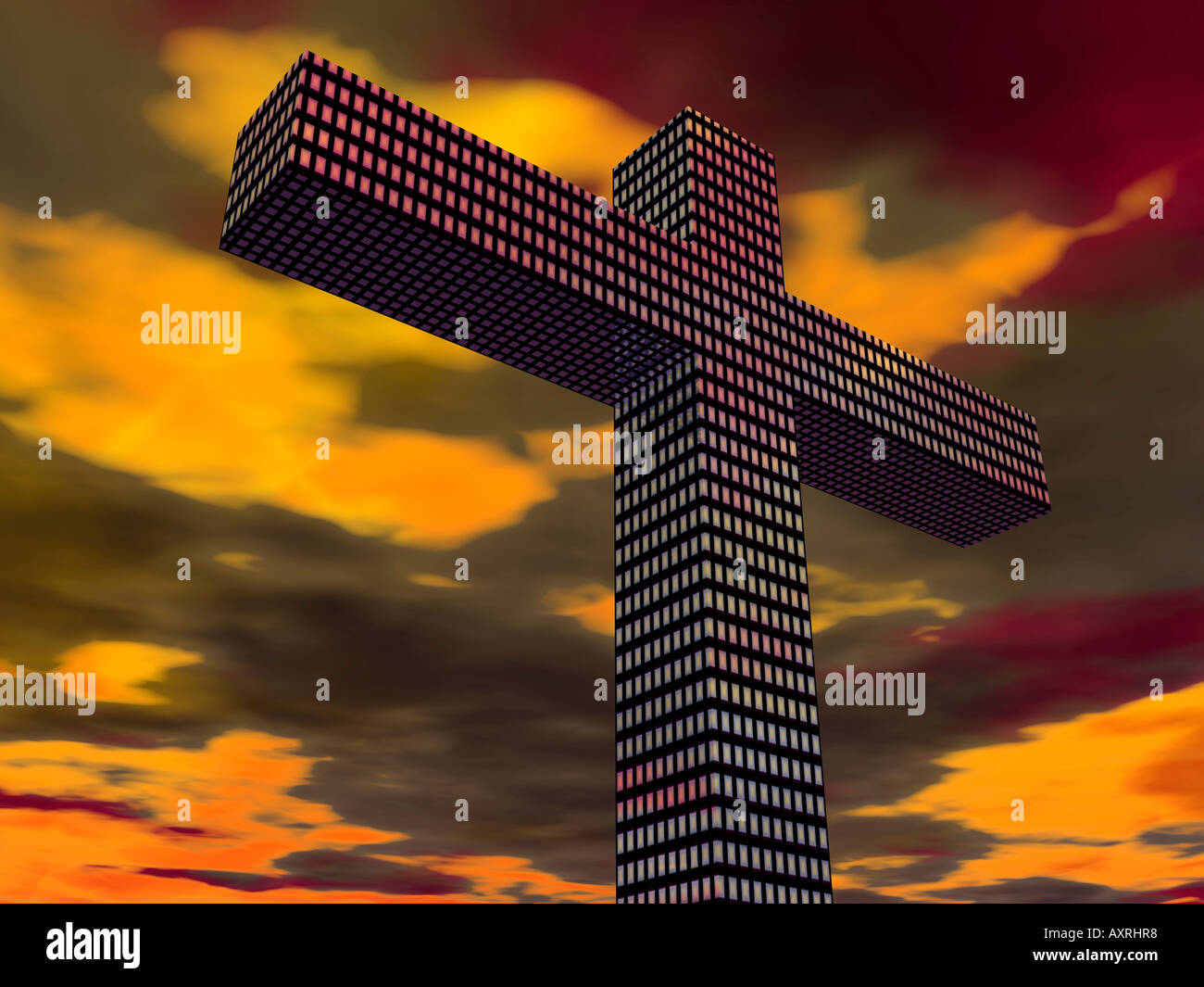 Cross with abstract design Stock Photo - Alamy