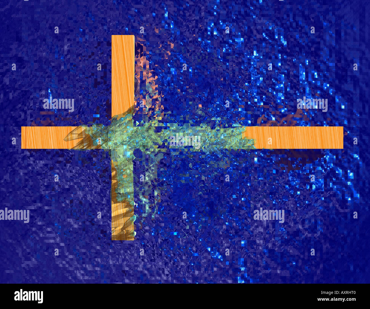 Cross in water Stock Photo - Alamy