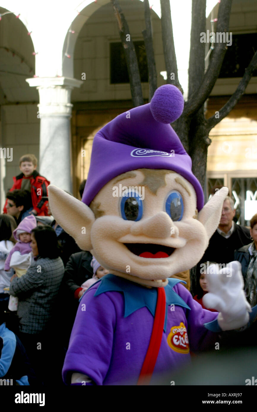 Santa Claus parade; Santa's elf Stock Photo - Alamy