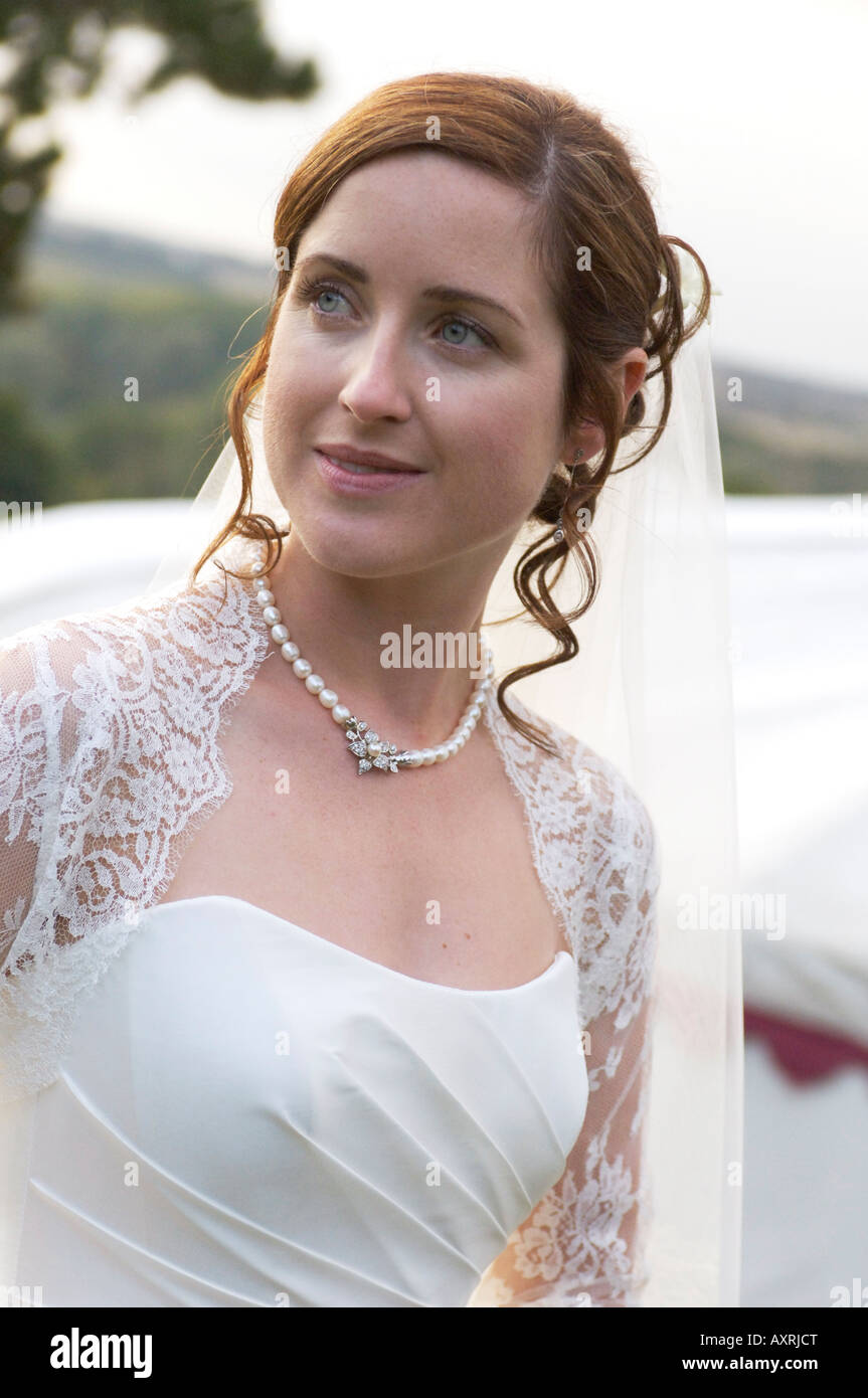 Radiant bride on her wedding day Stock Photo - Alamy