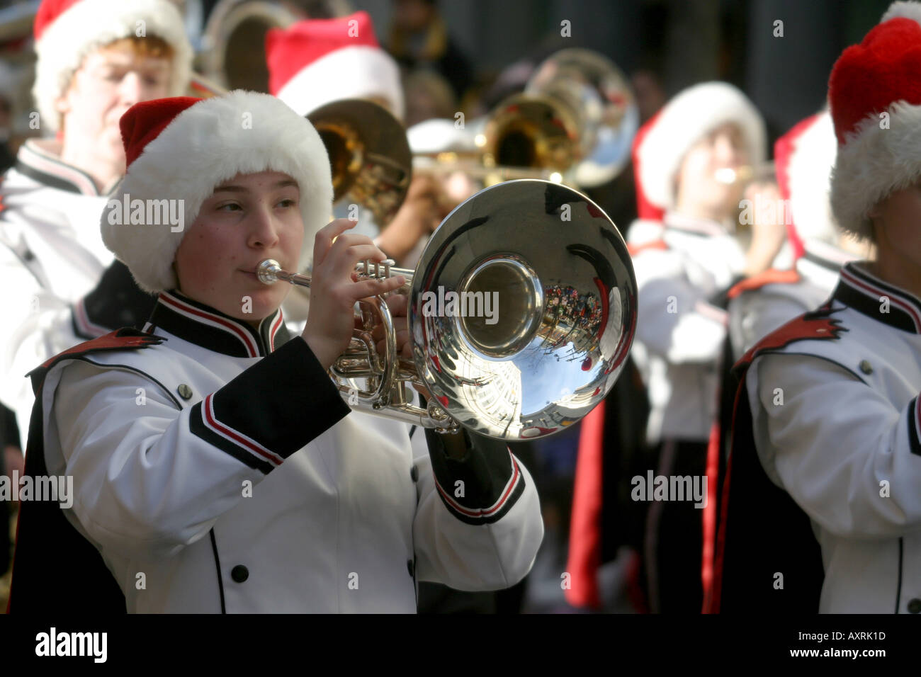 Santa Claus parade Stock Photo - Alamy