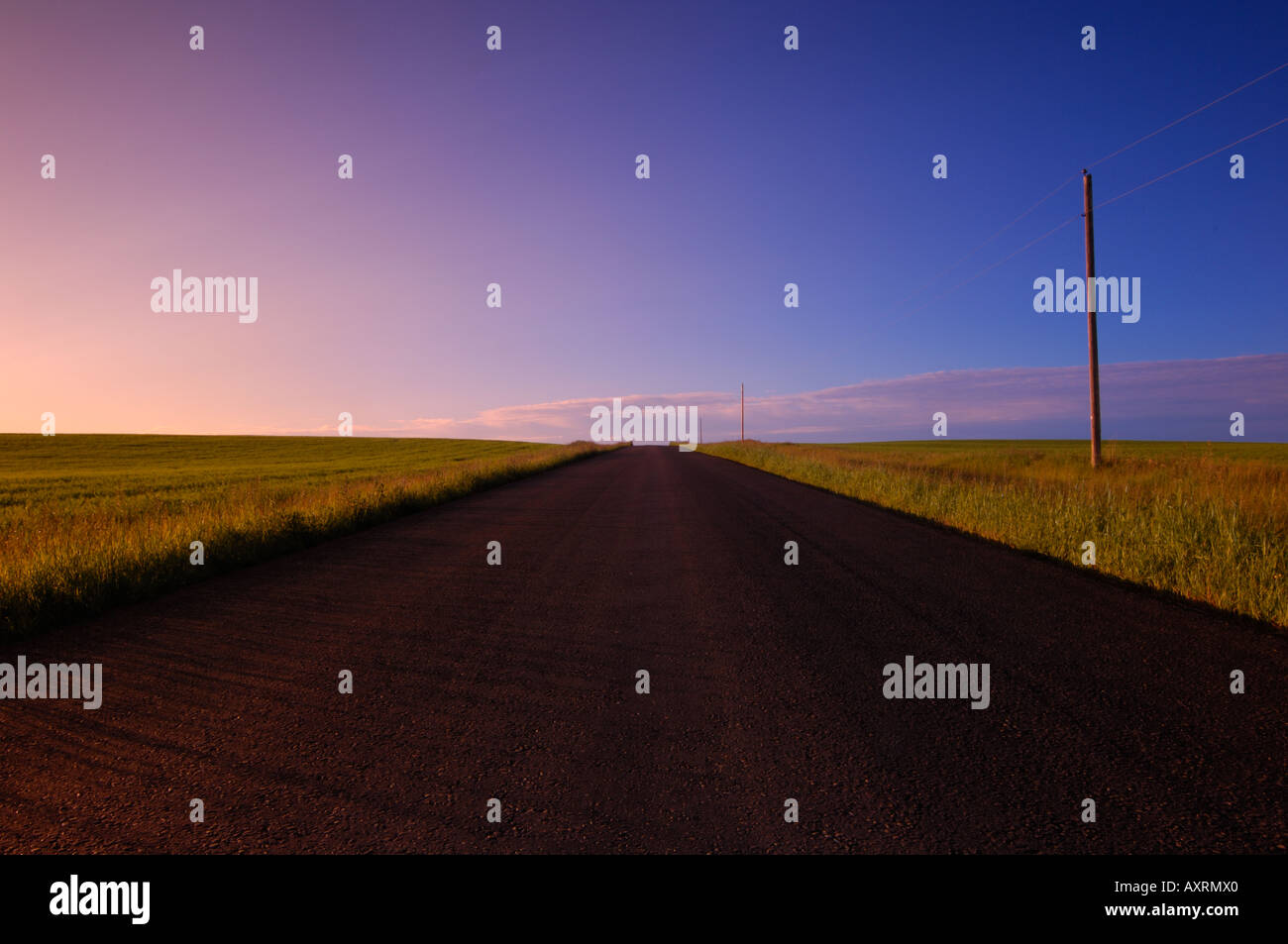 Newly paved country road - Alberta, Canada Stock Photo - Alamy