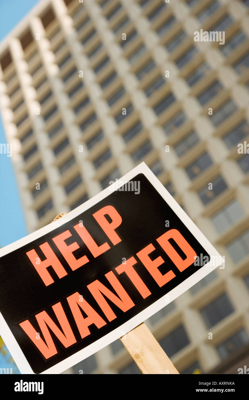 Help wanted sign Stock Photo - Alamy