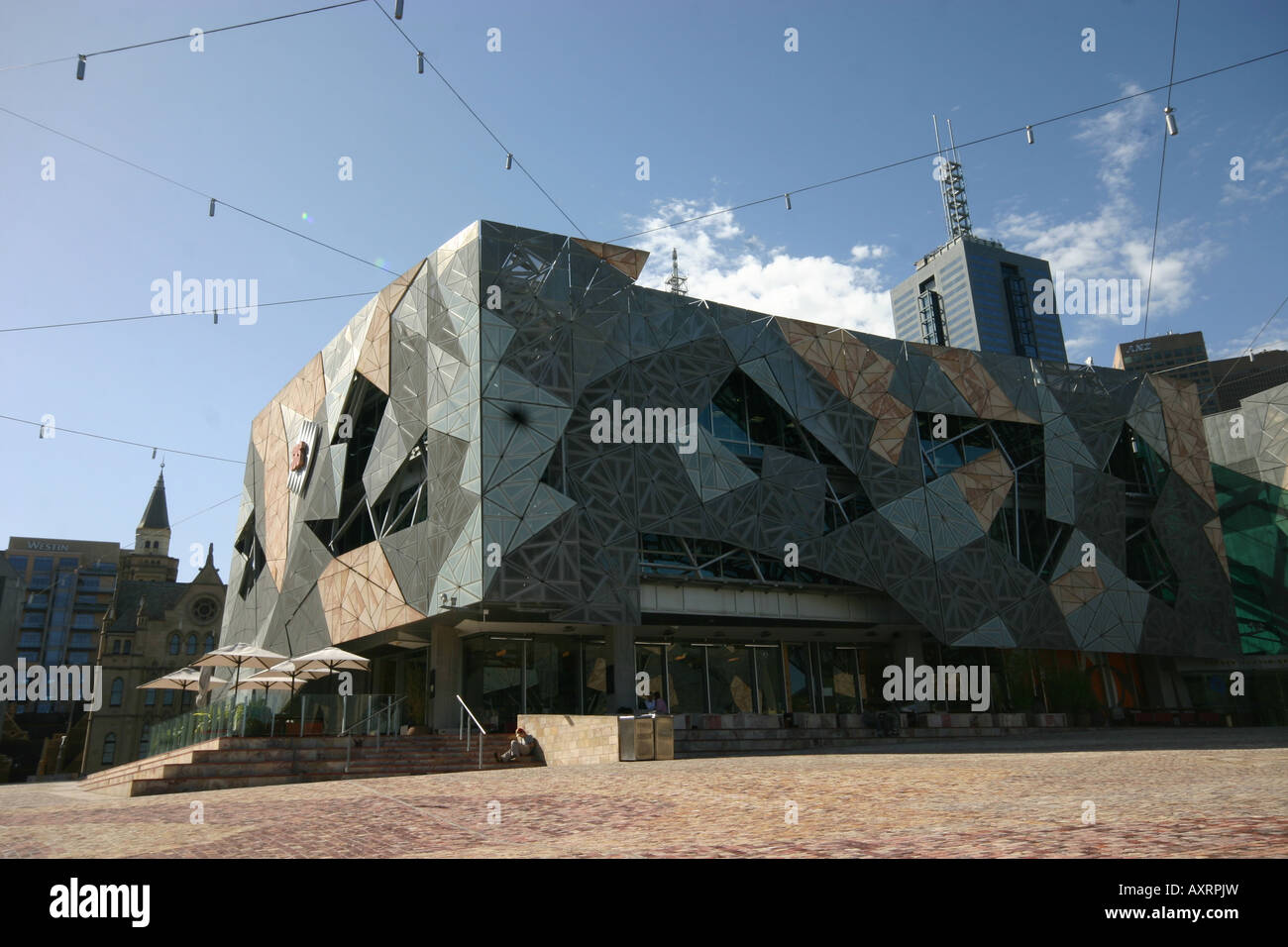 modern architectually designed building Federation Square Melbourne ...