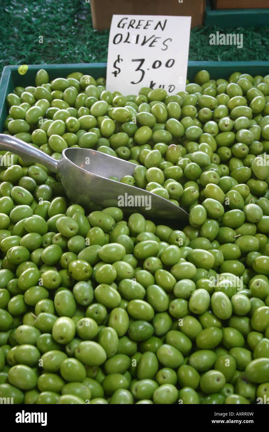 olives display black white market Stock Photo - Alamy
