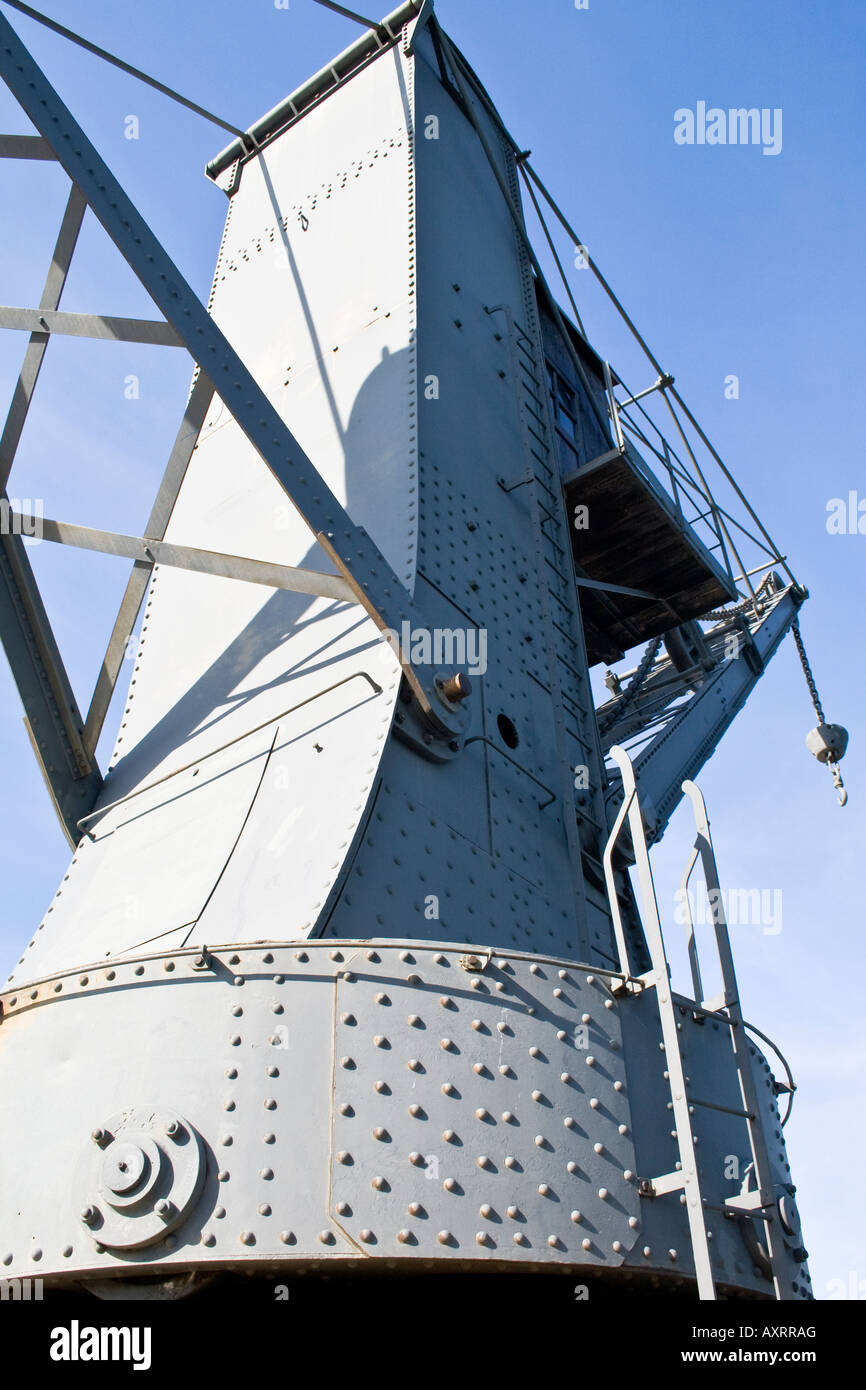 Working, port, crane, hook, chain, steel, cable, marine, cargo ...
