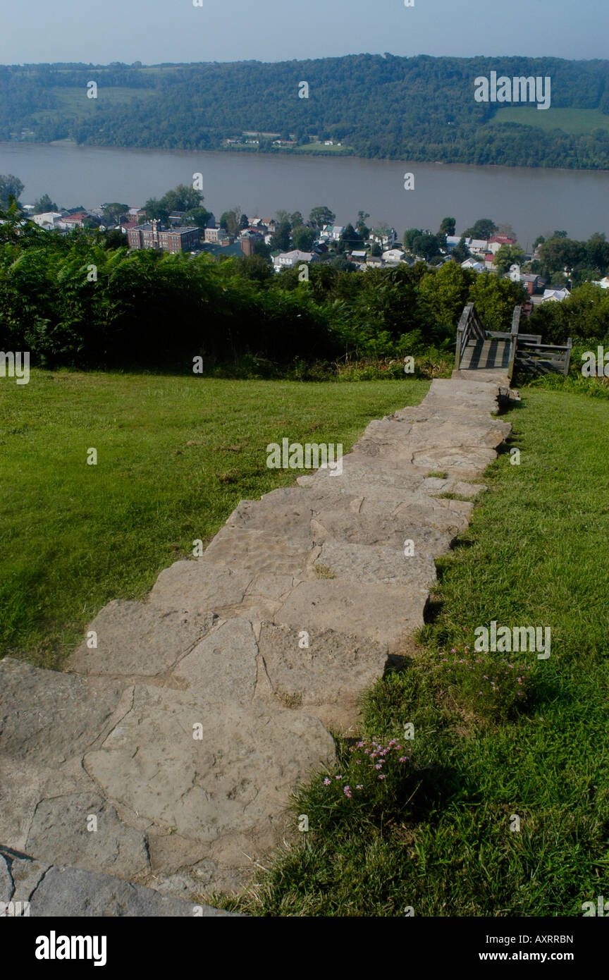 Rankin house stairs steps underground railroad Ripley ohio Stock Photo ...