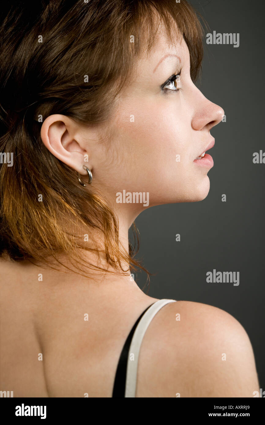 Beautiful woman looks forward hi-res stock photography and images - Alamy