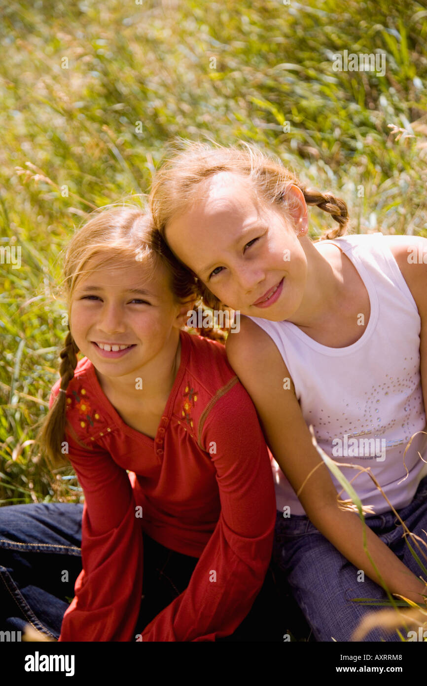 Two young girls Stock Photo - Alamy