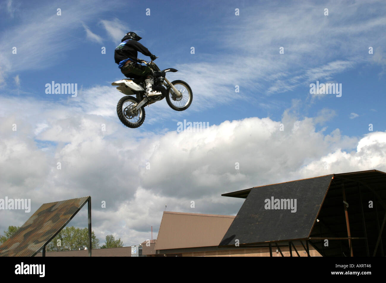 MOTOCROSS FREESTYLE JUMPING Stock Photo - Alamy