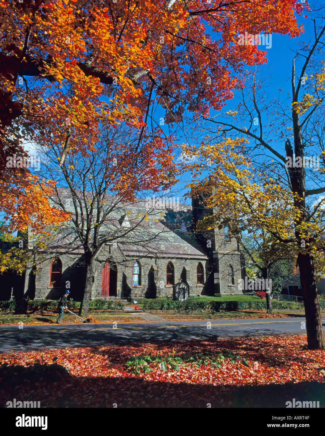 Fall Colors at Kingston, Ulster County, New York State Stock Photo - Alamy