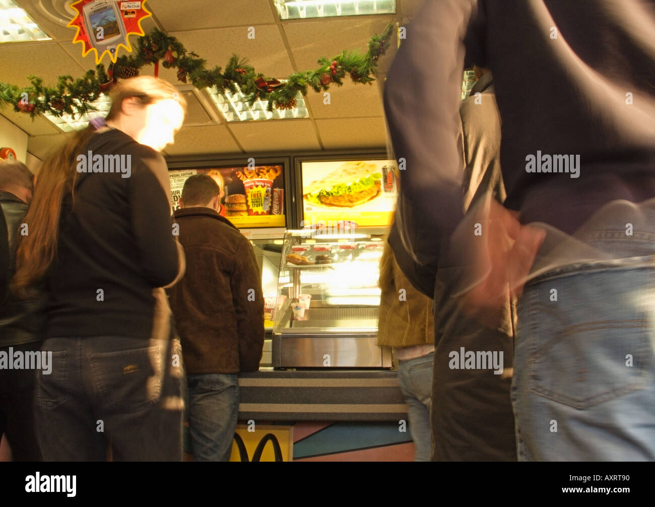 Fast Food Queue Stock Photo - Alamy