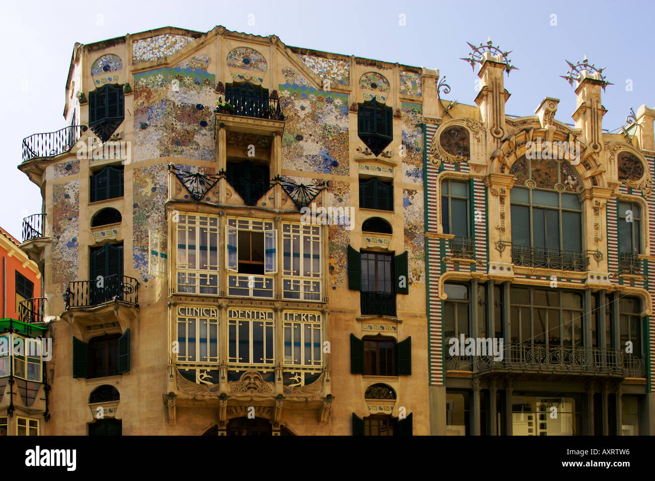 Art nouveau buildings in palma de mallorca hi-res stock photography and ...