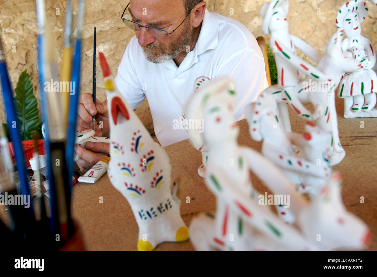 Making Siurell figurines in Majorca Stock Photo - Alamy