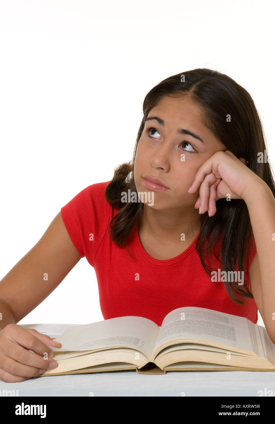 Teenager doing homework daydreaming hi-res stock photography and images ...