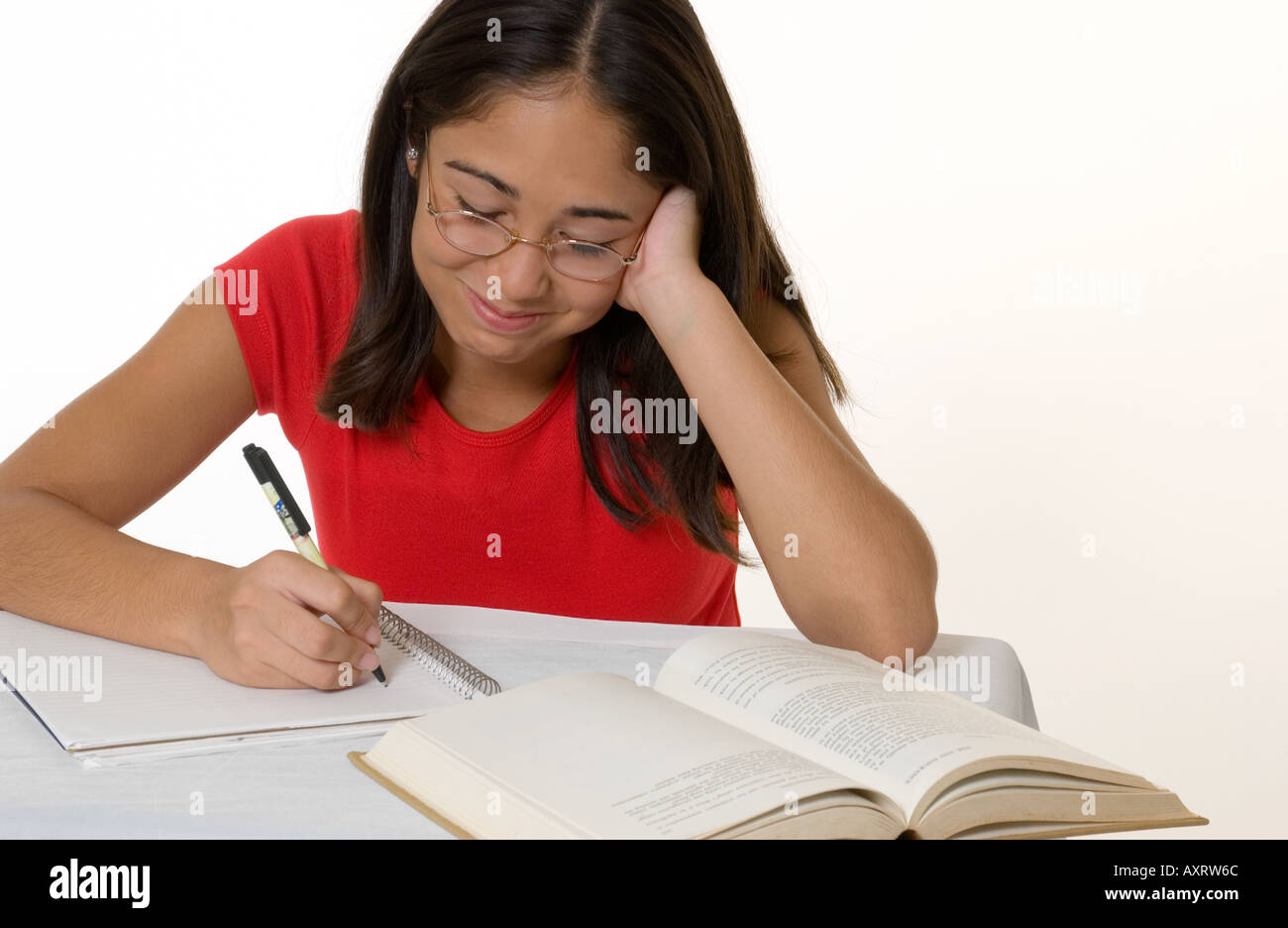 School girls doing their home work hi-res stock photography and images ...