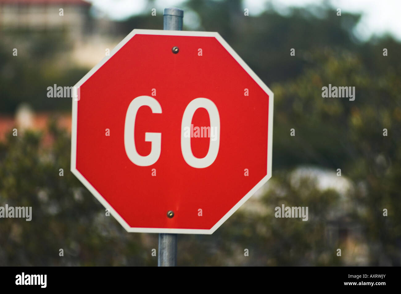 go stop sign Stock Photo - Alamy