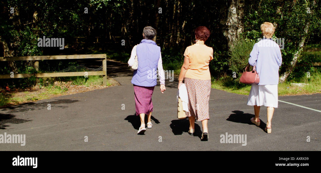 group of middle aged women walking together Stock Photo - Alamy