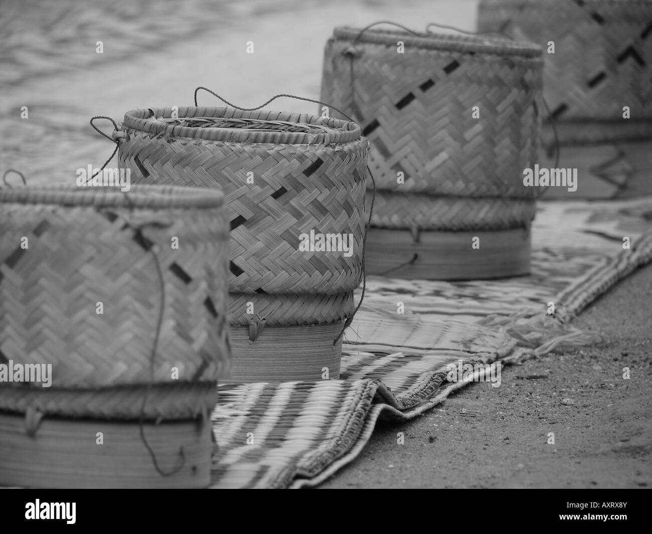 Sticky rice basket in Luang Prabang Stock Photo - Alamy