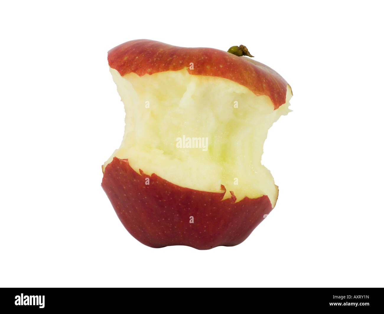 Bitten red apple isolated on white background Stock Photo - Alamy