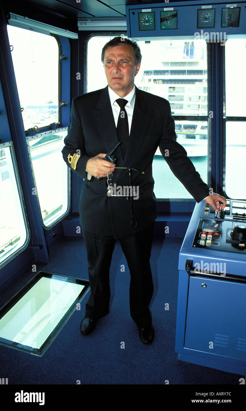 The captain of the MSC Lirica Stock Photo - Alamy