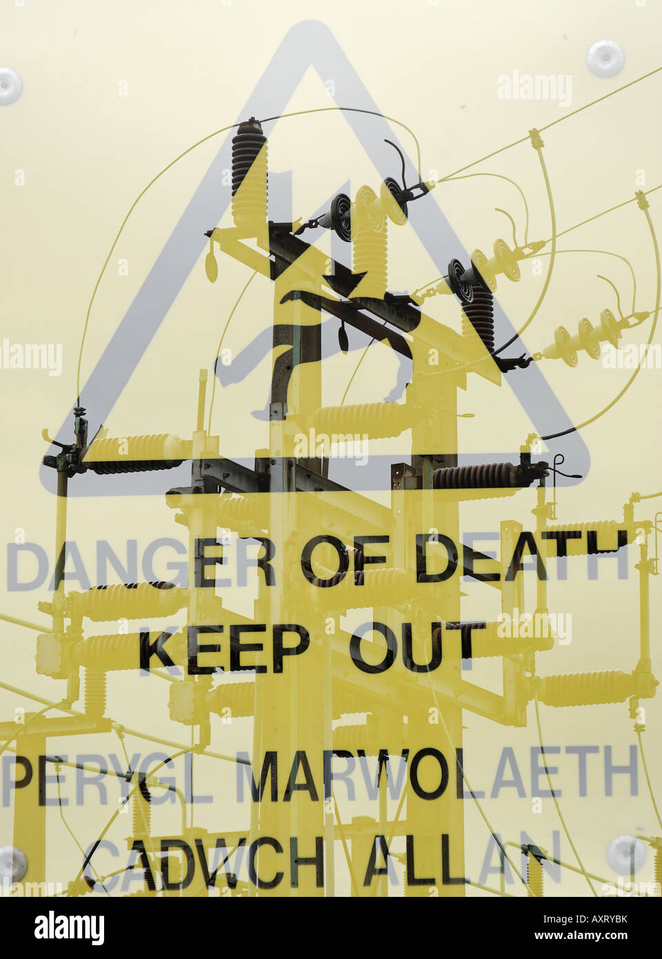 Danger of death electricity sign Stock Photo - Alamy