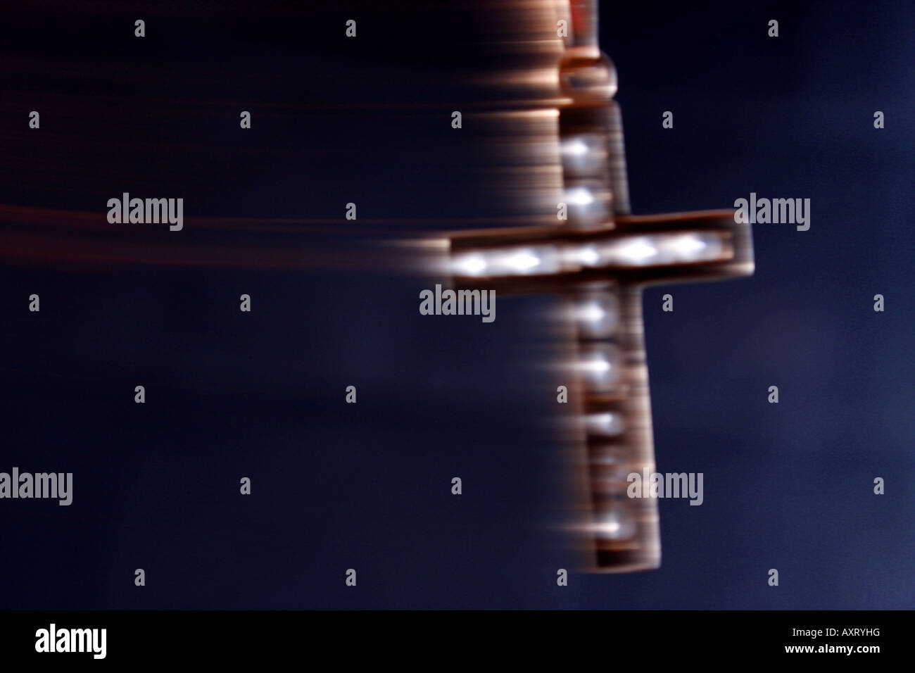 Flame effect crucifix Stock Photo - Alamy