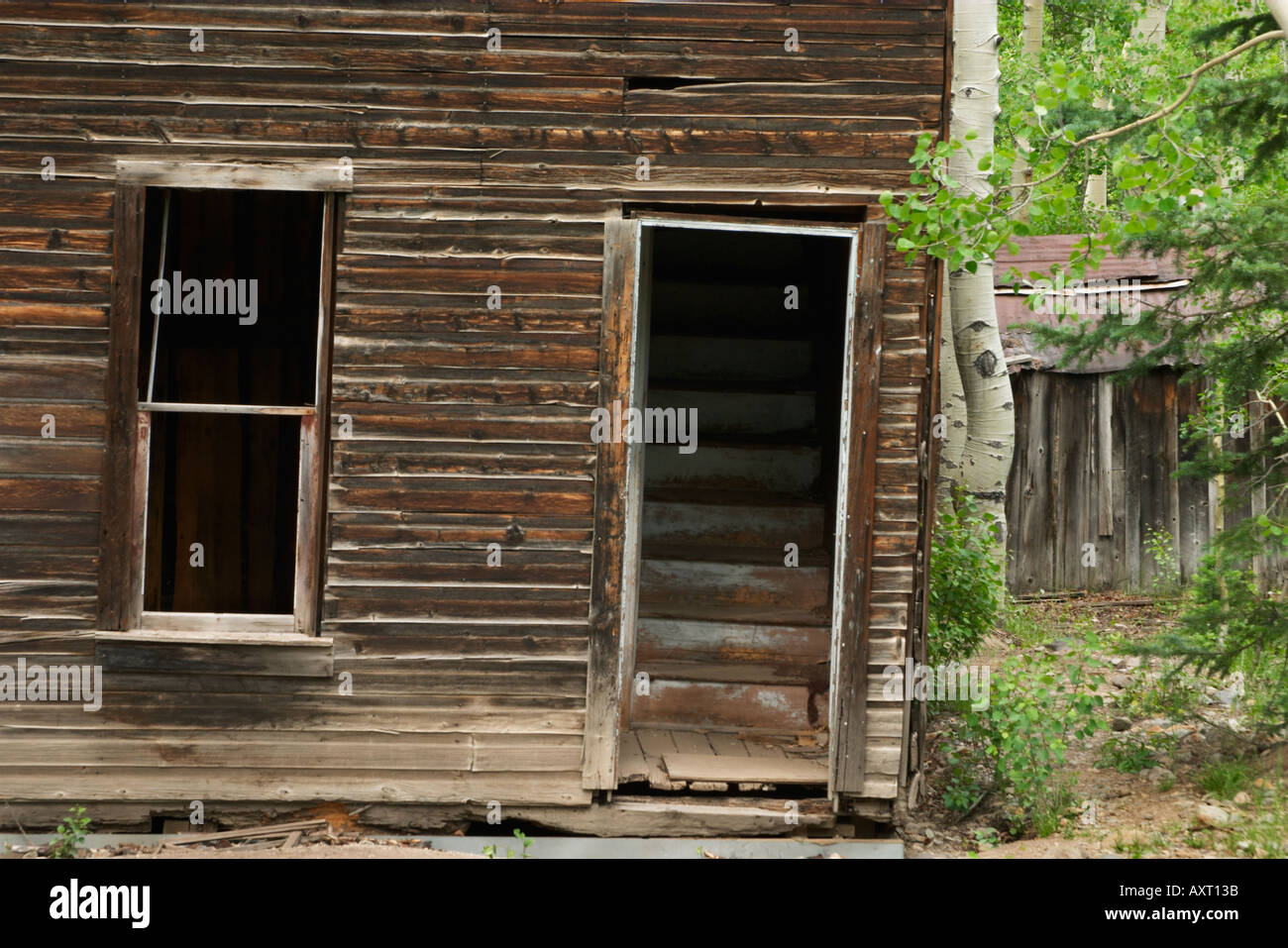 Buildings in the old mining town of Ironton Colorado now a abandoned ...